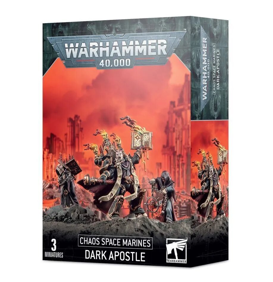 Набор миниатюр Warhammer 40000 Chaos Space Marines Dark Apostle 3 миниатюры