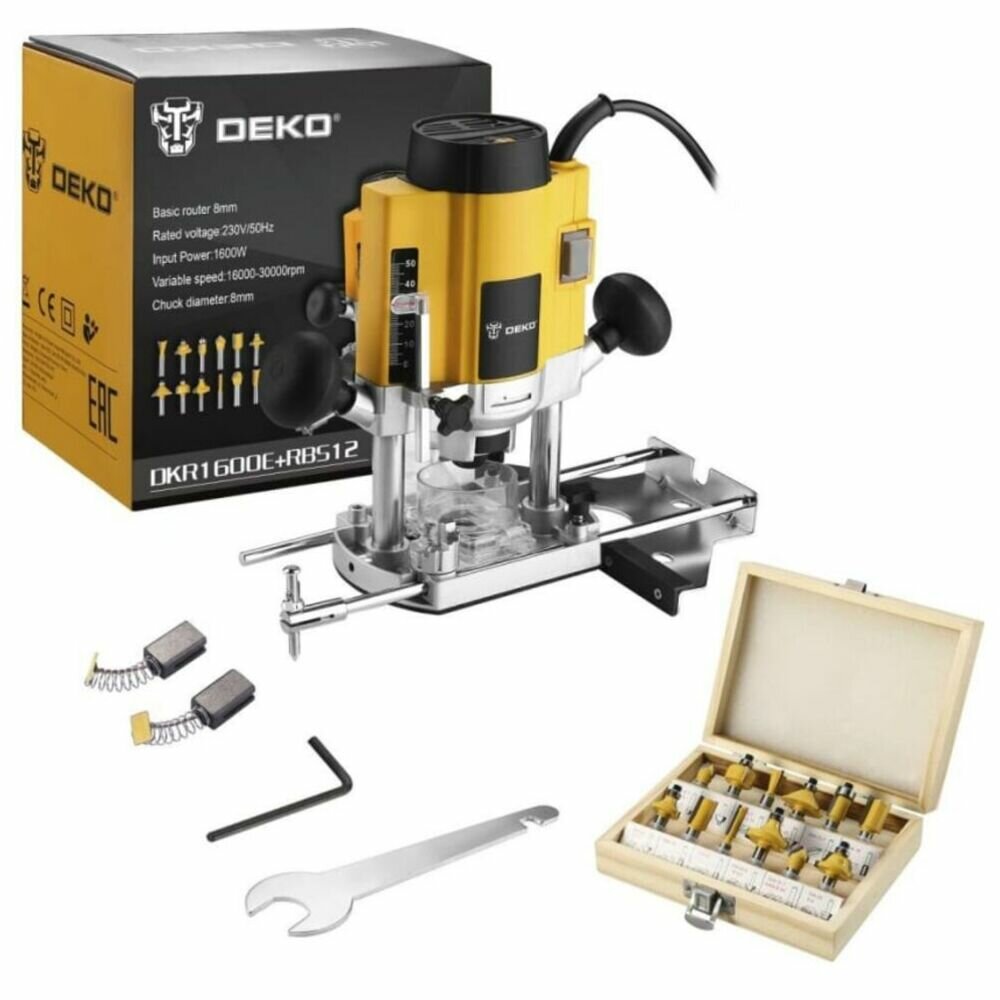 Фрезер Deko DKR1600E+набор фрез RBS12 (12 предметов) 063-4221