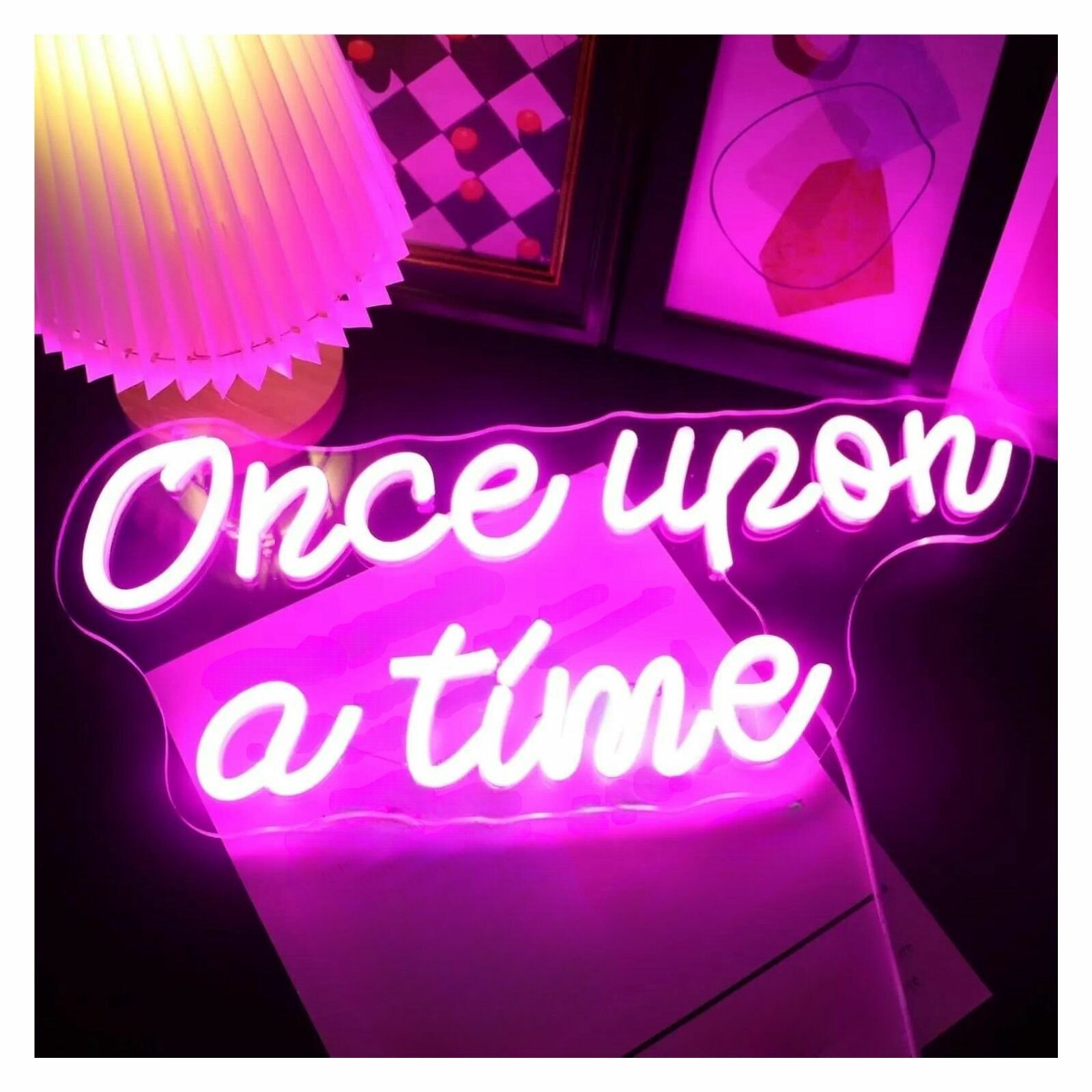 Неоновая Вывеска "Once Upon A Time" С Питанием От USB С Регулируемой Яркостью 18см 42см