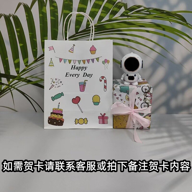 Умная колонка-астронавт с HD-экраном, большая модель Doubao Deepseek с Bluetooth и Wi-Fi, студенческие часы