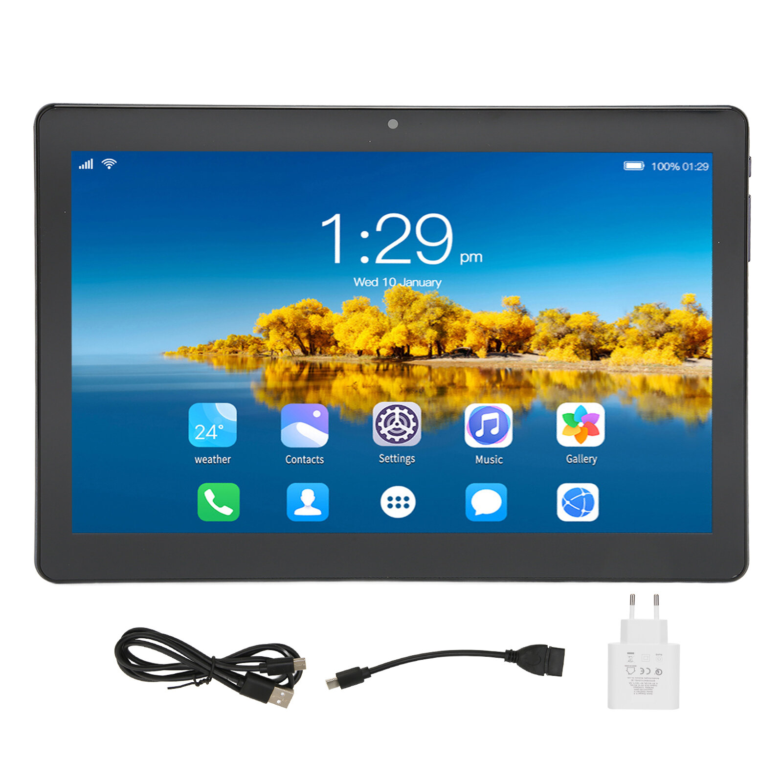 10дюймовый планшет 32 ГБ ПЗУ, 2 ГБ ОЗУ, IPS HD, 3Gзвонки, 5G WiFi, Android 10 32G