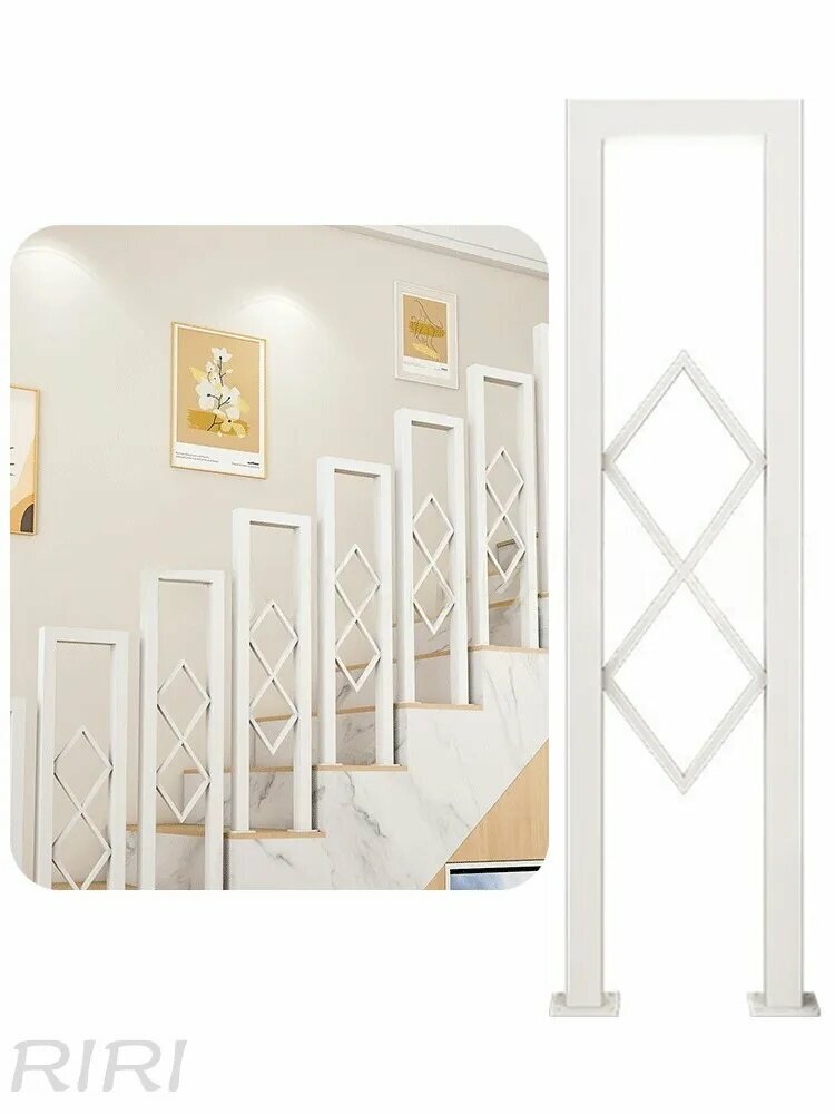 Xiaomi YouPin Кованые перила для лестницы черные с ромбовидным декором для крыльца, сада, лофта, уличных ступеней (1 шт.)