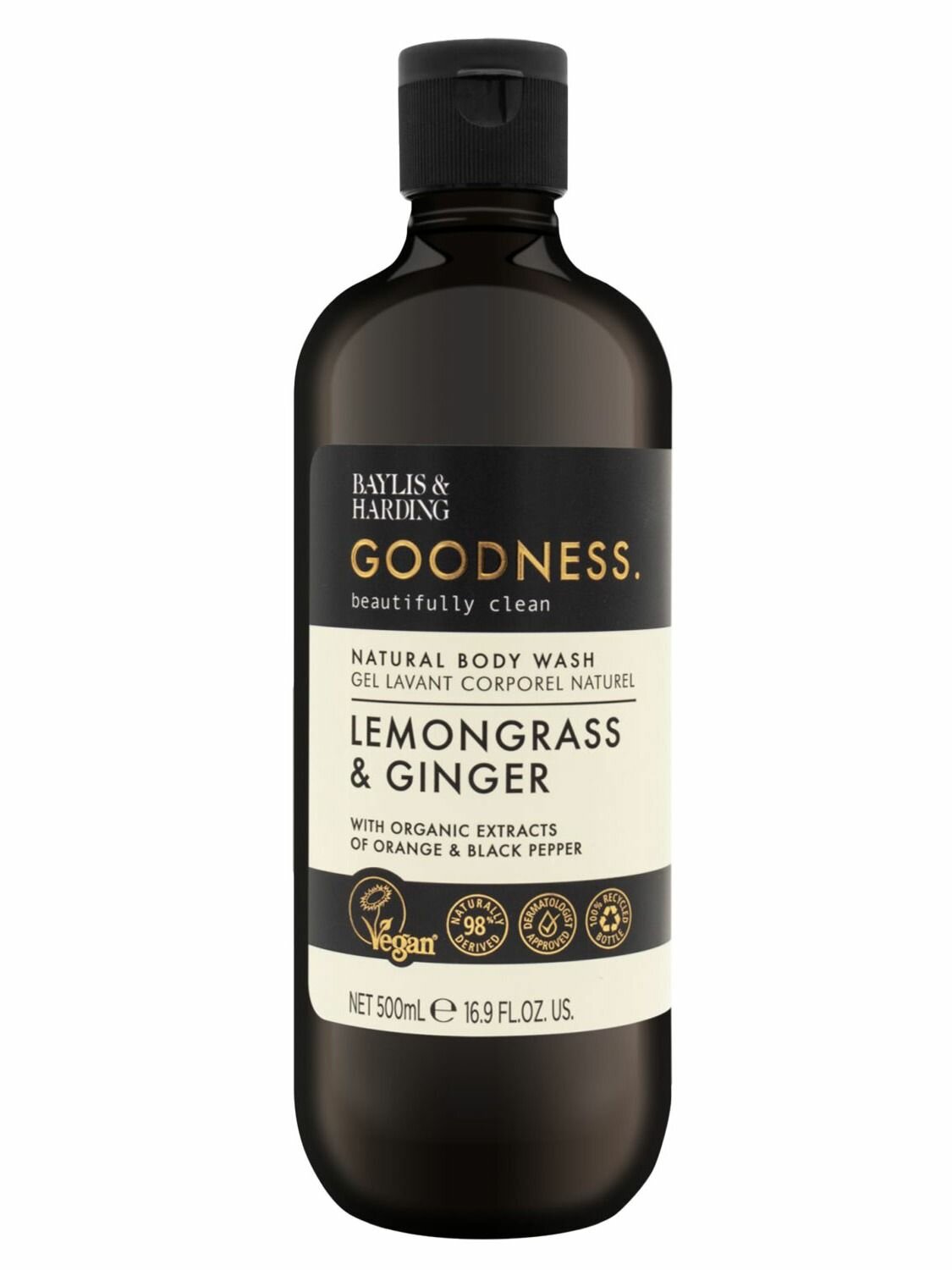 Baylis & Harding, Goodness Lemongrass & Ginger, Гель для душа, 500 мл