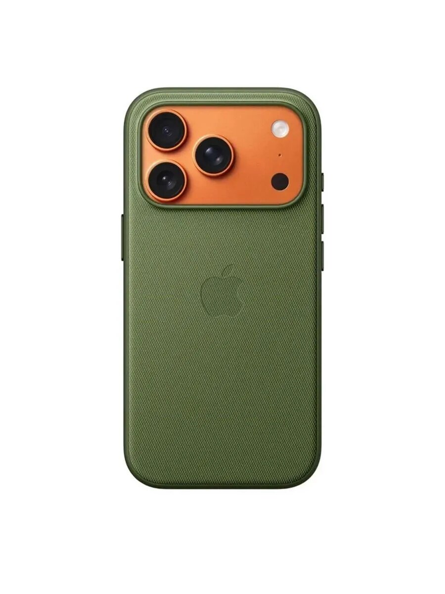 Чехол TechWoven О'кейси, для iPhone 17 Pro Max, противоударный, тканевый, зеленый