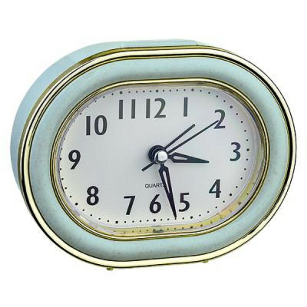 Perfeo Колонки Quartz часы-будильник "PF-TC-017", овальные 10,5 12,5 см, подсветка, зелёные