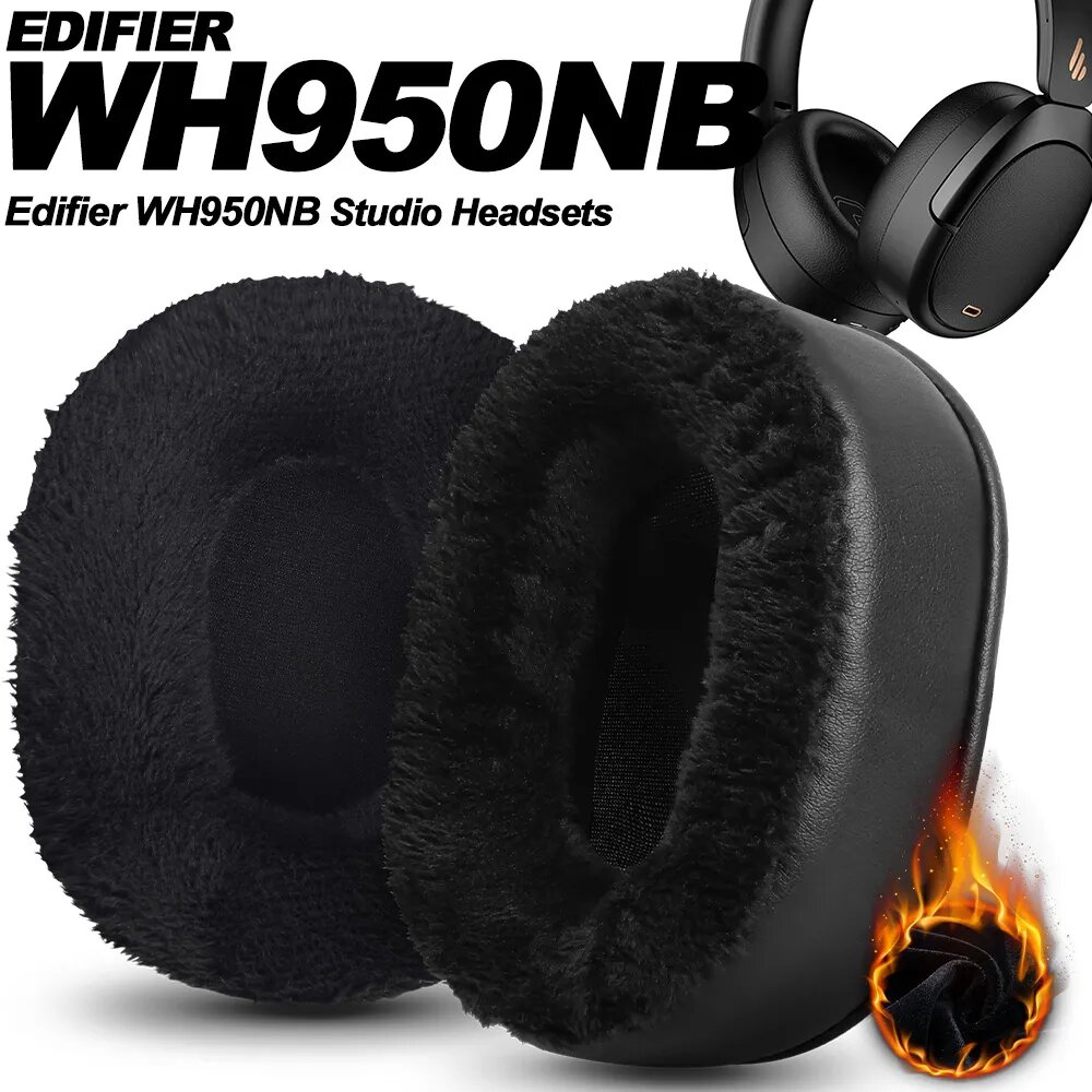 Амбушюры Edifier WH950NB для наушников, черные, из искусственной кожи, для замены