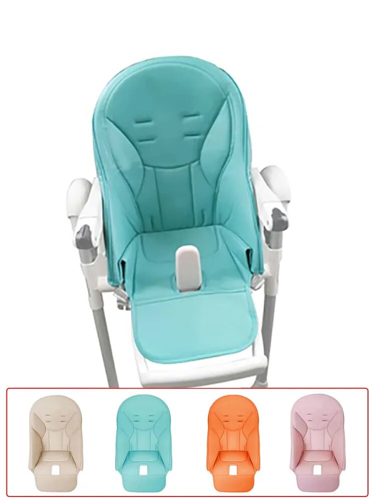 Чехол из эко-кожи для Peg Perego Siesta Prima Pappa Zero3/Молочный-синий