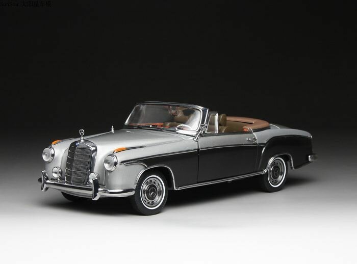 SunStar Alloy Модель автомобиля в масштабе 1:18 Mercedes-Benz 220 SE Cabriolet 1960 года