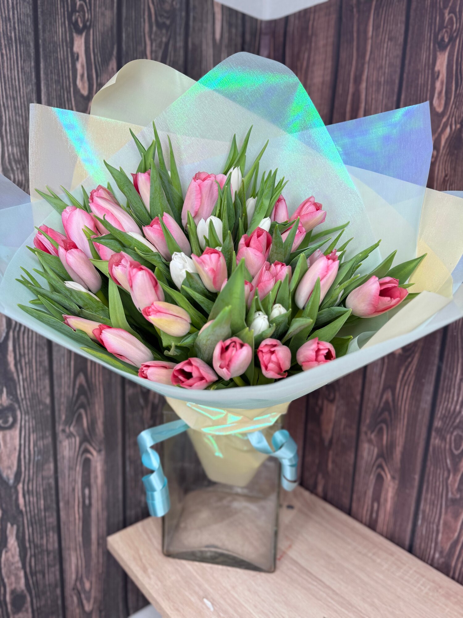 Тюльпан 51 штука на любой повод, 8 марта , маме, бабушке, девушке