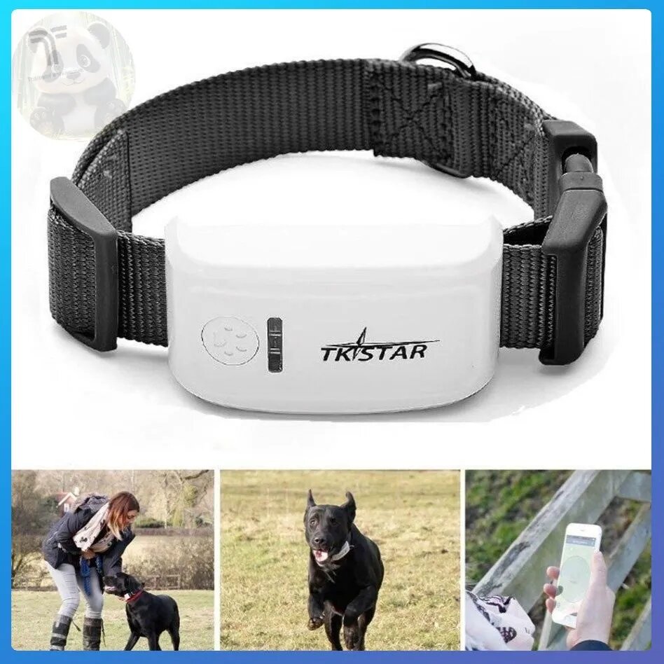 Ошейник YJW для животных с GPS трекером TKSTAR TK909, защита от влаги, черный — фото 1