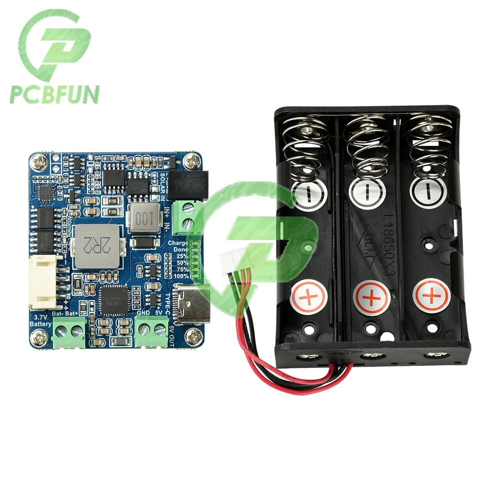 Модуль питания PCBFUN 2R2, 6xAA батарейный отсек