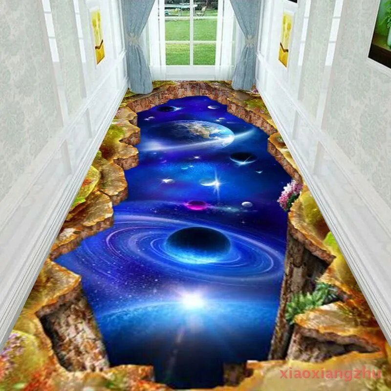 Ковер 3D 160x240 см для гостиной, спальни с рисунком космоса, полиэстер