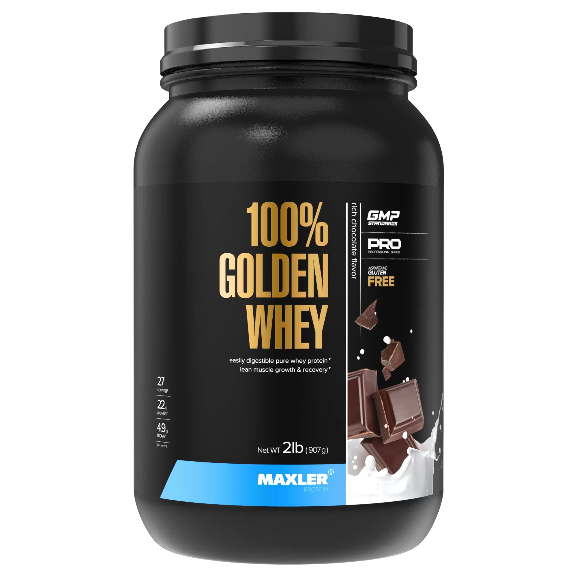 Сывороточный протеин Maxler Golden Whey (908 гр.) (шоколад.)
