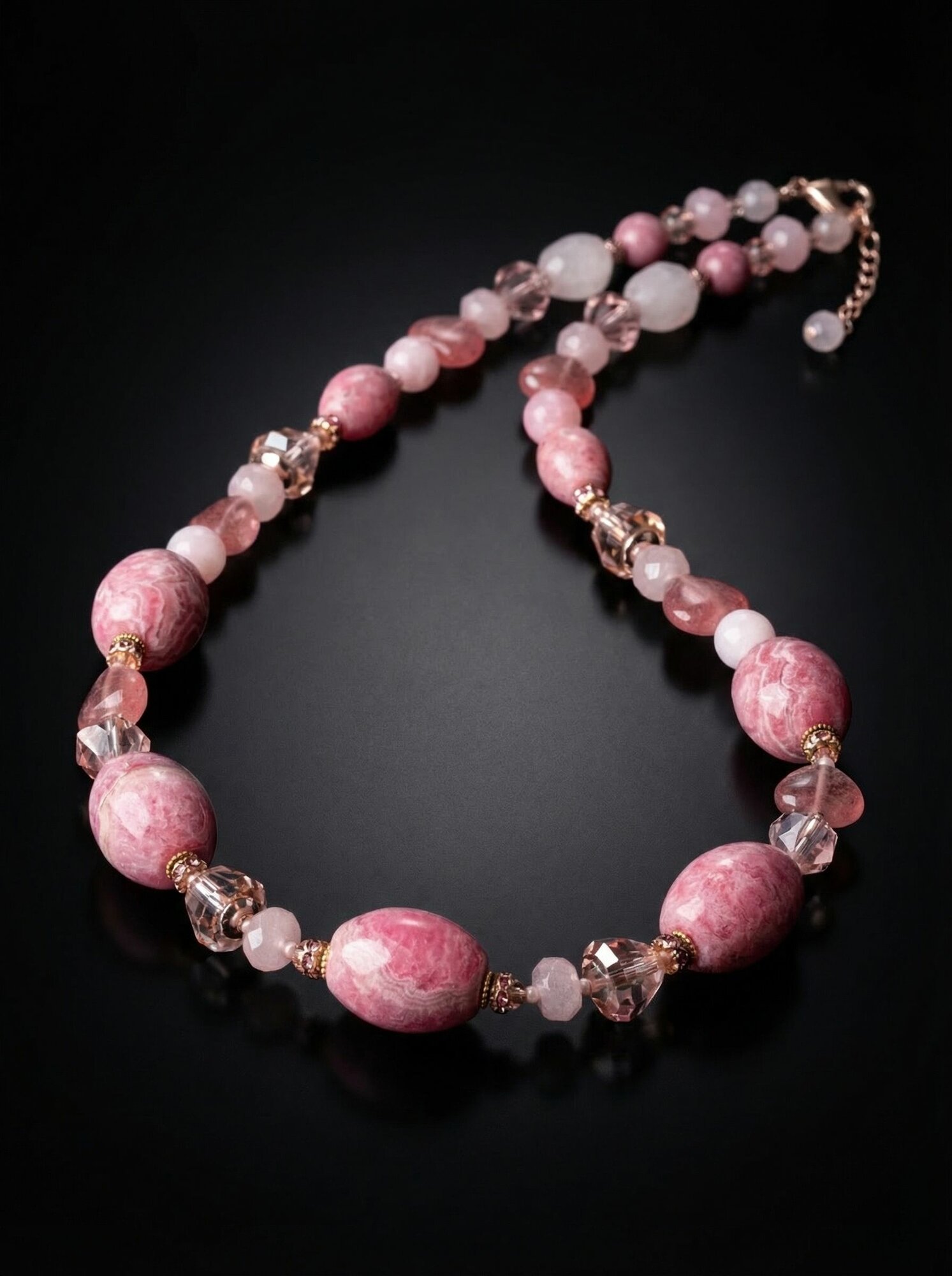 Бусы, родохрозит