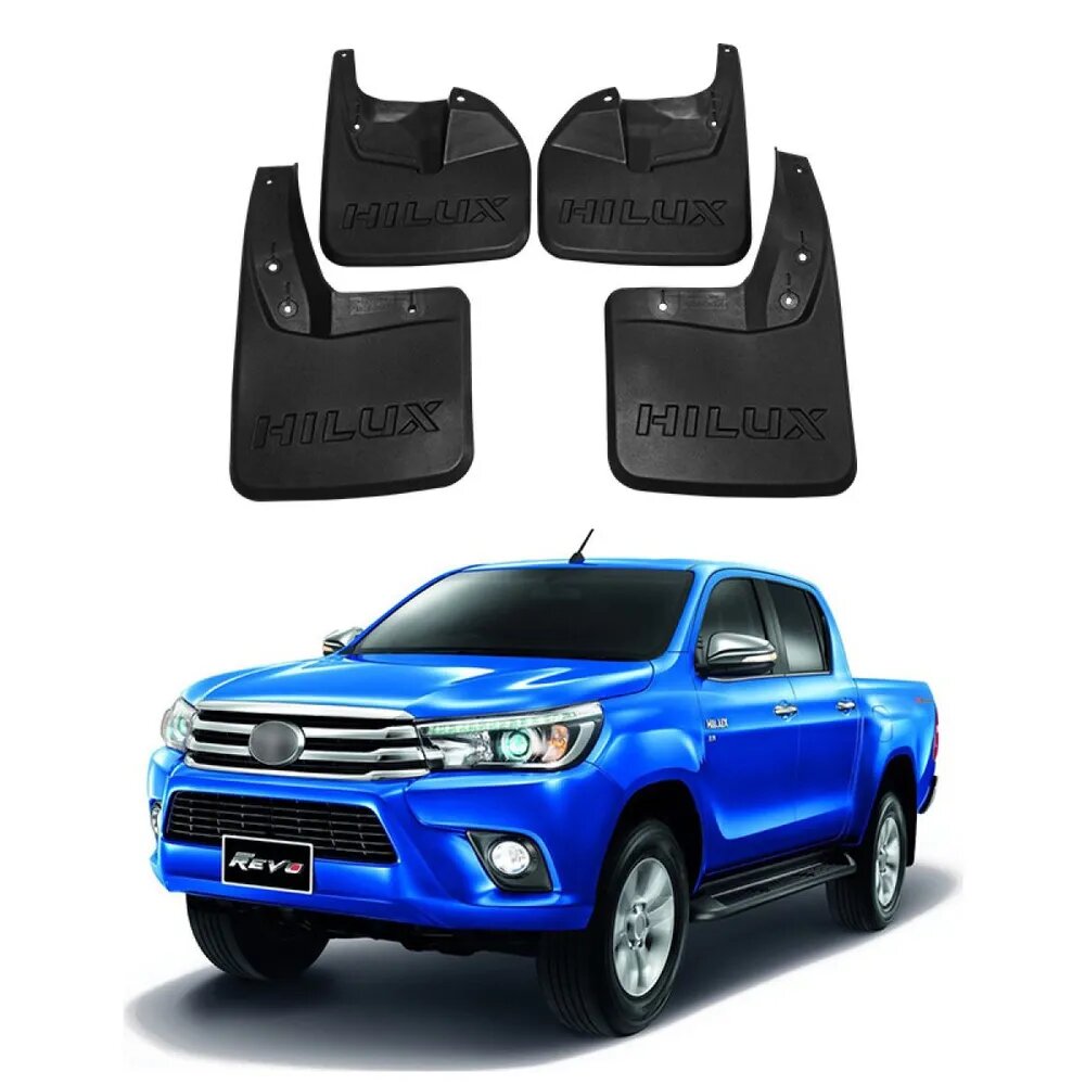 Брызговики для Toyota Hilux Vigo Revo 2015-2021, 4 шт, ABS пластик