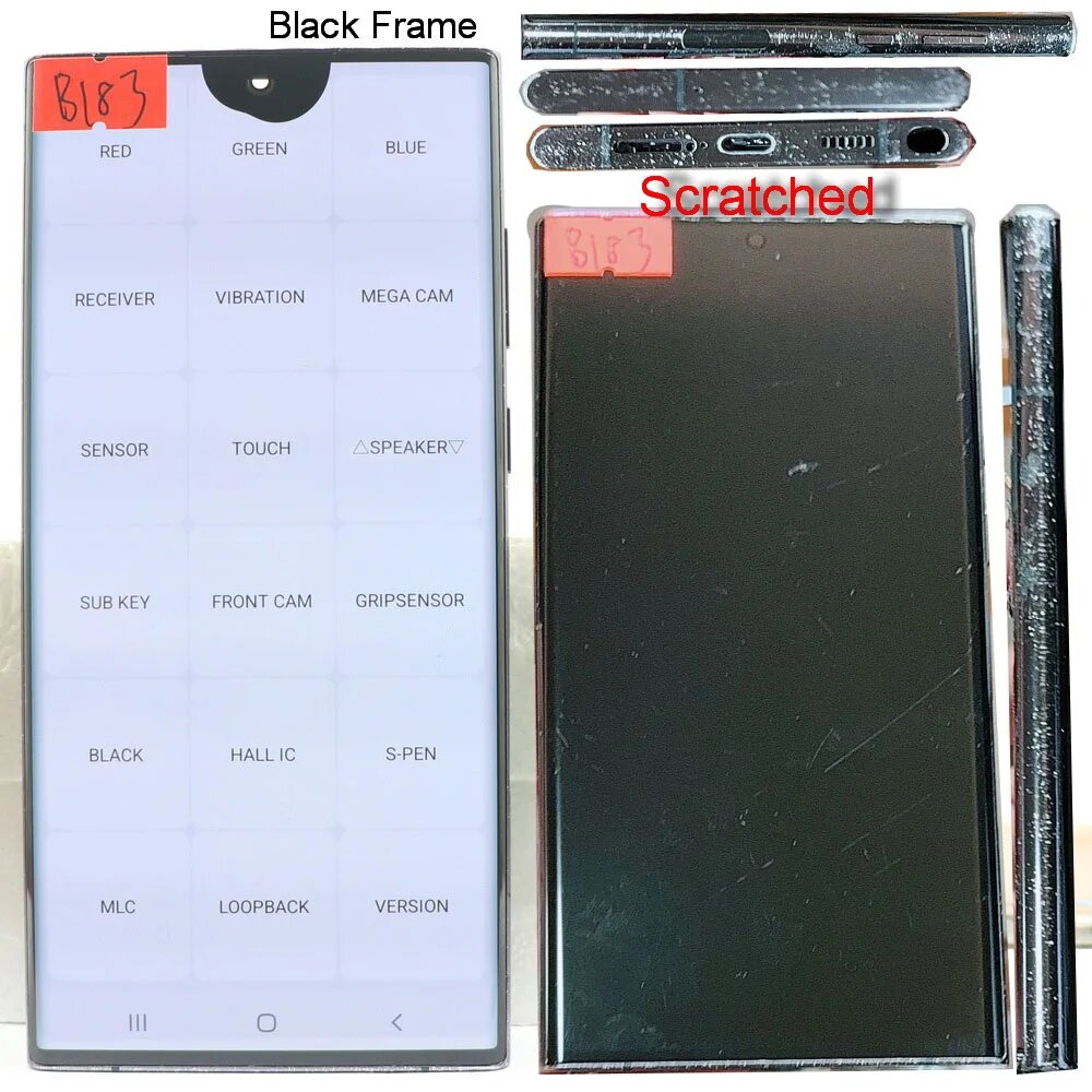 Для Samsung Galaxy S22 Ultra 5G ЖК-дисплей SM-S908 S908F S908U S908N AMOLED Дисплей Black Frame B183