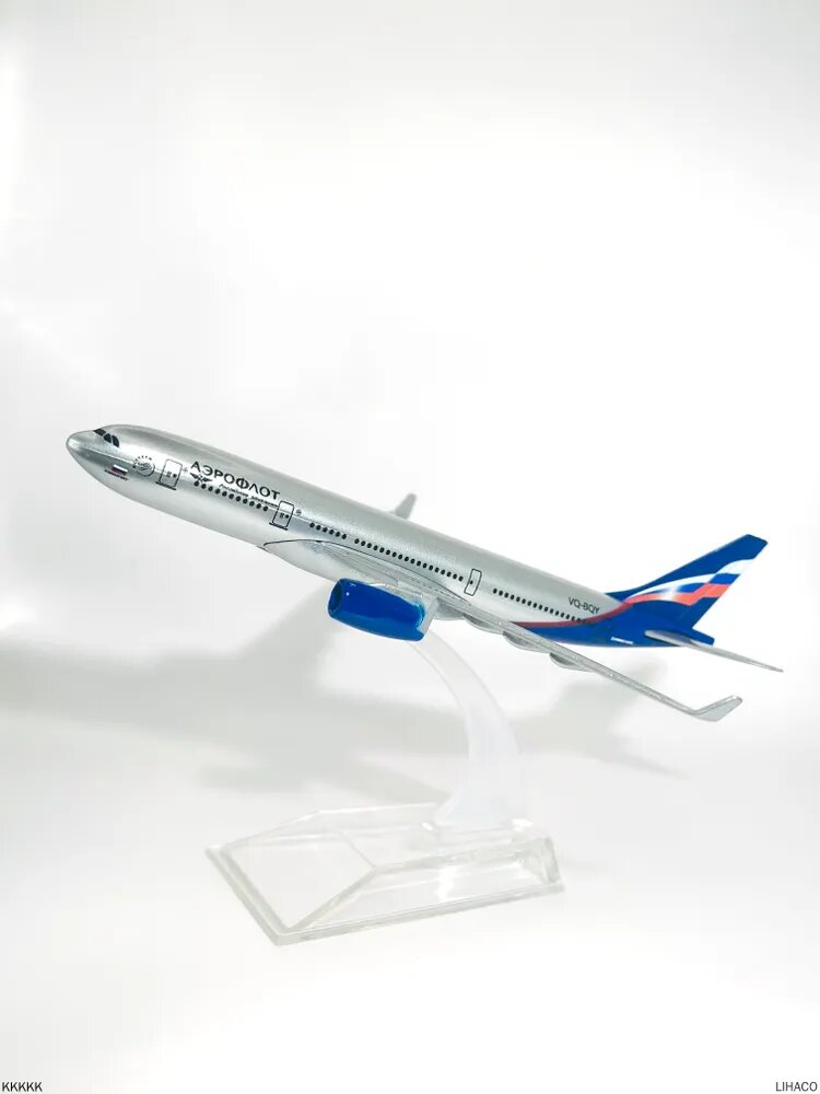 Сборная модель самолета Aeroflot Airbus A330-300 Масштаб 1/500 Металлическая модель для коллекционеров