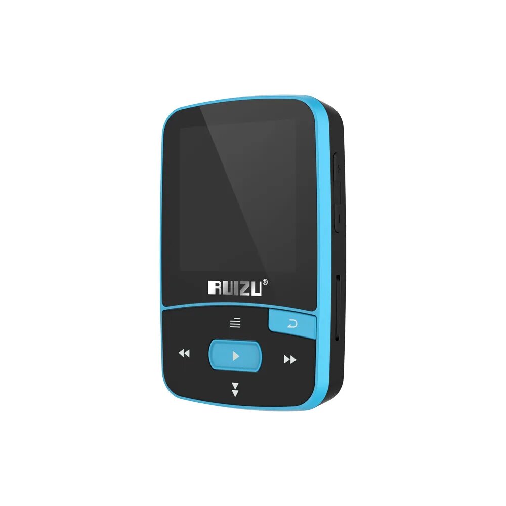 RUIZU MP3-плеер Bluetooth, FM-радио, MP3-плеер 1.8 дюйма, синий/белый