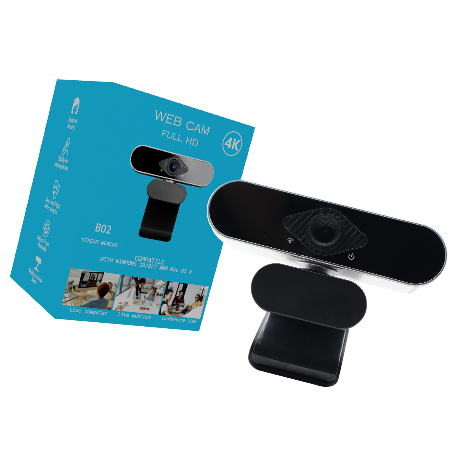 Веб-камера USB 1080p/2K/4K для подключения к интернету