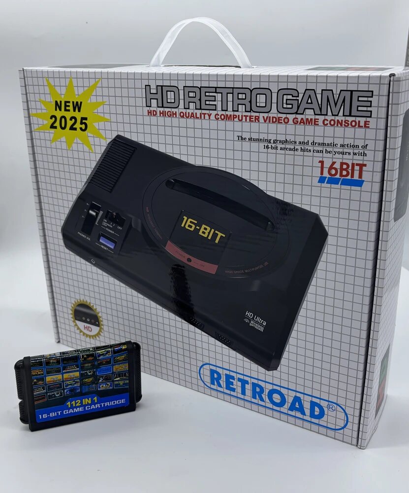 RETROAD 16BIT Ретро Консоль 170 игр RD06C add MD112 card