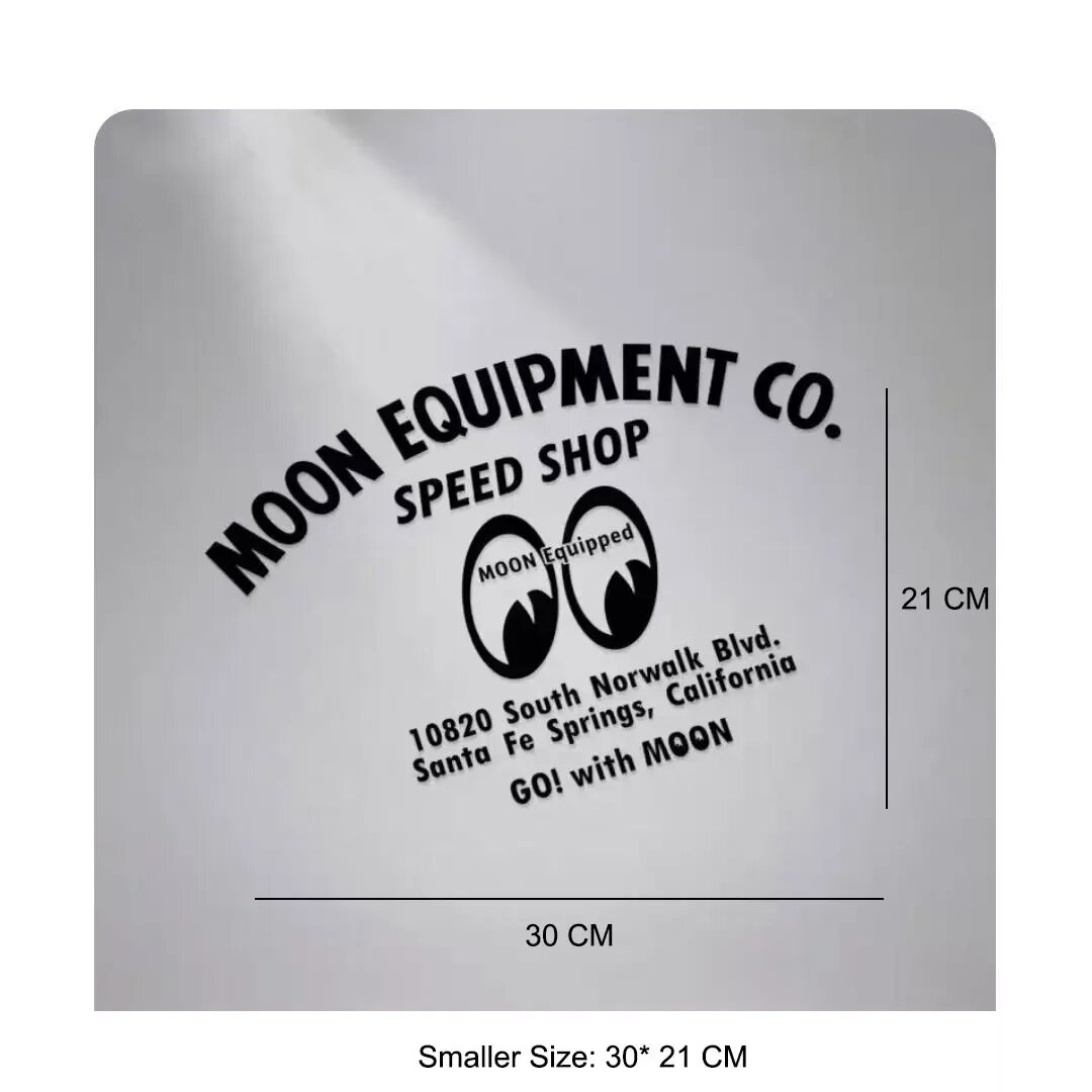 Наклейка Moon Equipment Co. Speed Shop, 30x21 см, черная