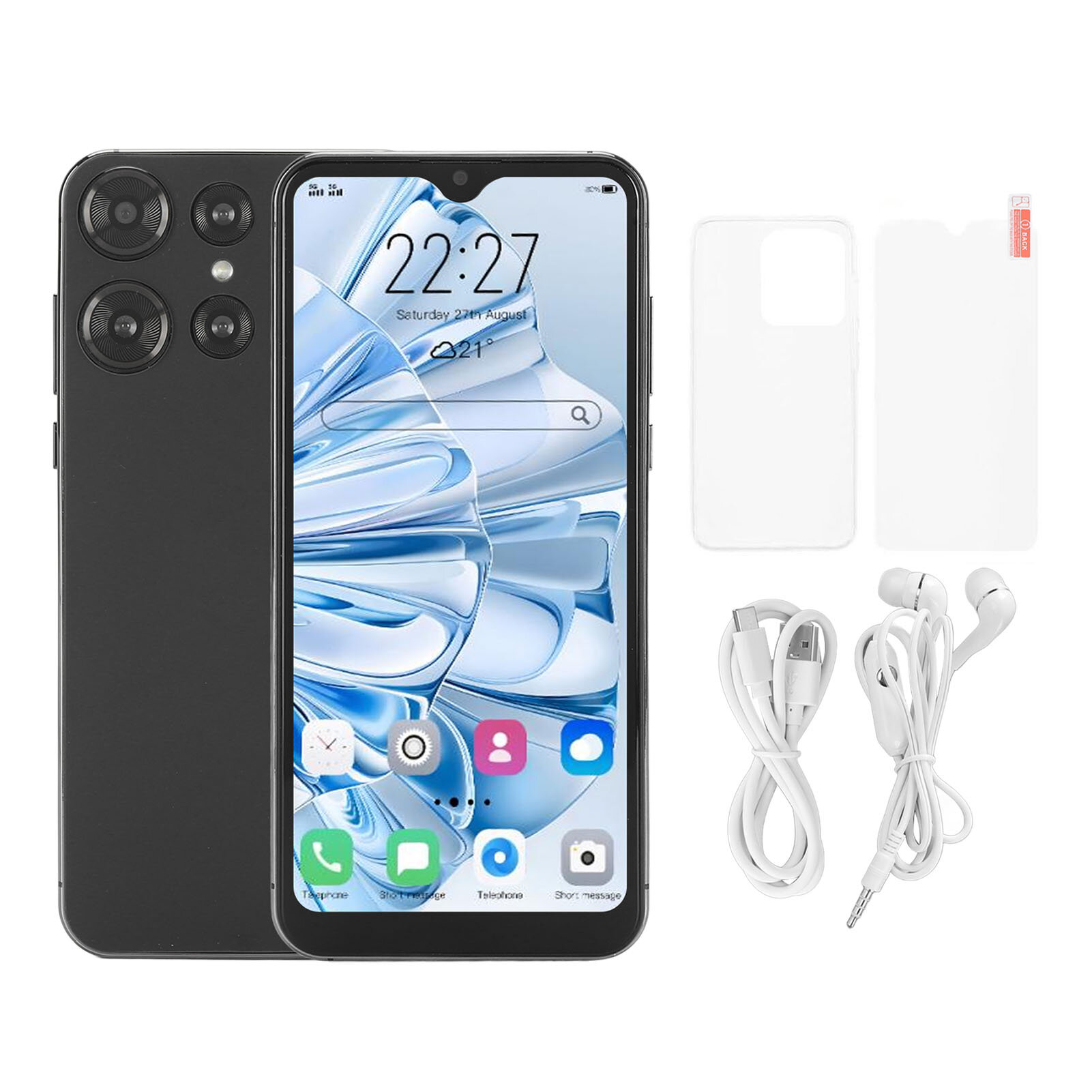 Смартфон S24 Ultra 6.49 Dual SIM, 6/64 ГБ, камеры 8+32 Мп, 6800 мАч, распознавание лица, Android 12,