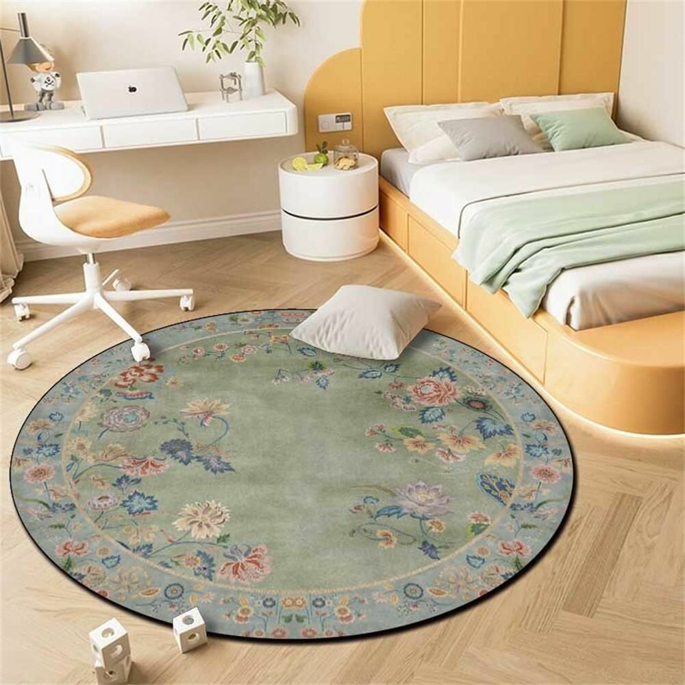 Ковер с цветочным принтом и птицами в китайском стиле