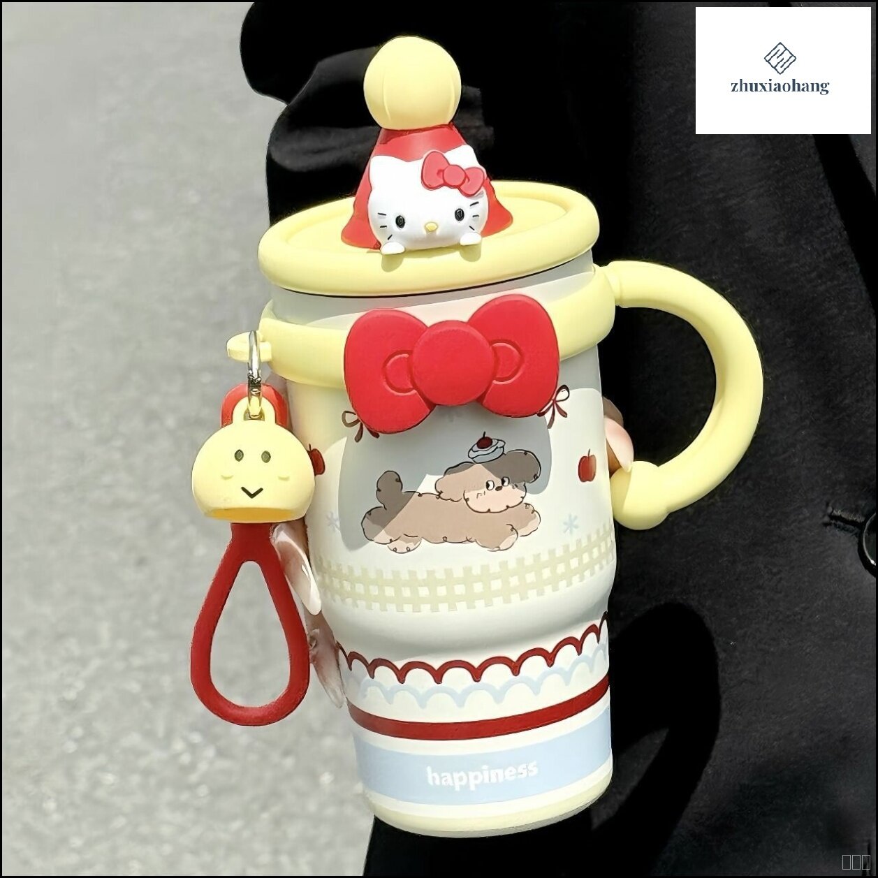 Hello Kitty большая емкость мультяшный термос для девочек ins офис соломенная студенческая чашка для холодного льда