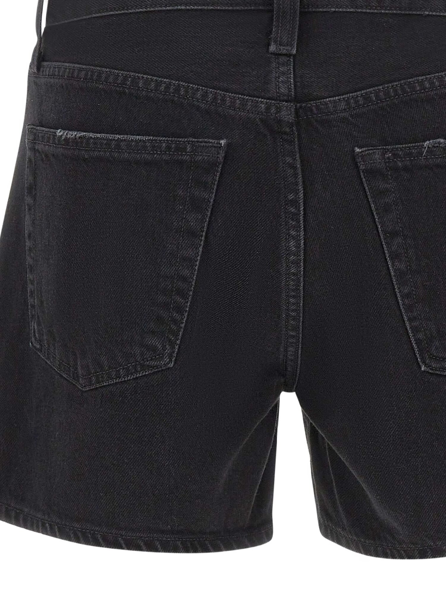 Шорты AGOLDE Five-pocket denim shorts, размер 8, черный — фото 1