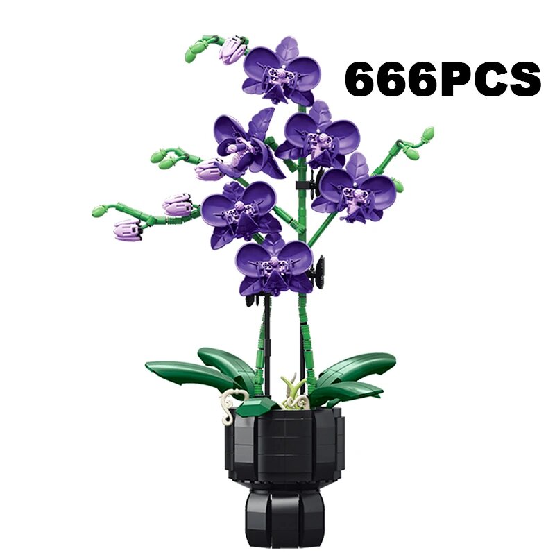 Конструктор фиалка орхидея 666pcs, JJ9235