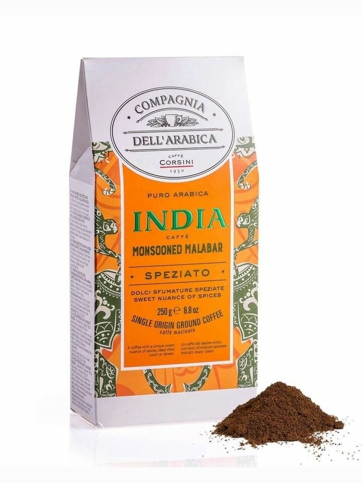 Кофе молотый Compagnia Dell'Arabica India Индия 100% Арабика 250г