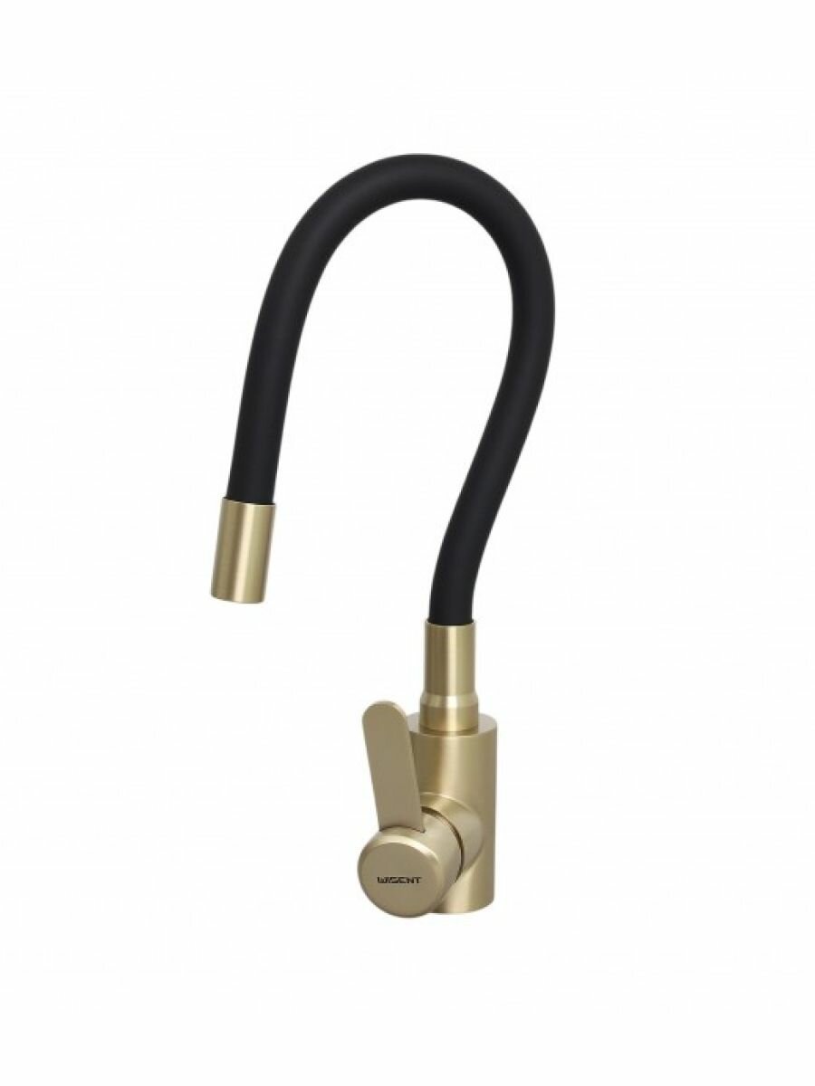 Смеситель для кухни с гибким изливом (Золотисто-черный) WISENT W740333Y-2