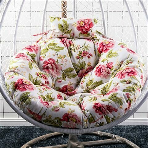 Подушка для подвесного кресла, подушка для одноместного подвесного стула, утолщенная подушка, подвесное кресло-гамак, съемная и моющаяся подушка для ротангового кресла.