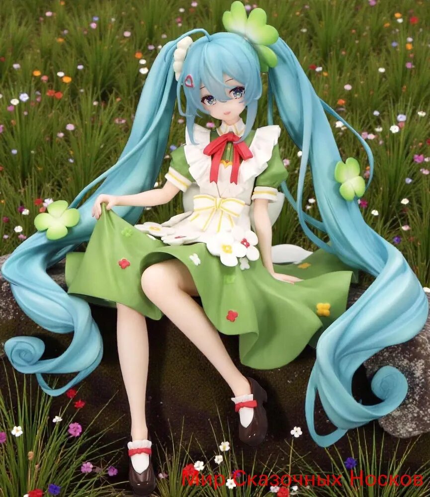Фигурка Мику Хацунэ Цветочная фея Клевер / Miku Hatsune Flower Fairy Clover (14см, пакет)