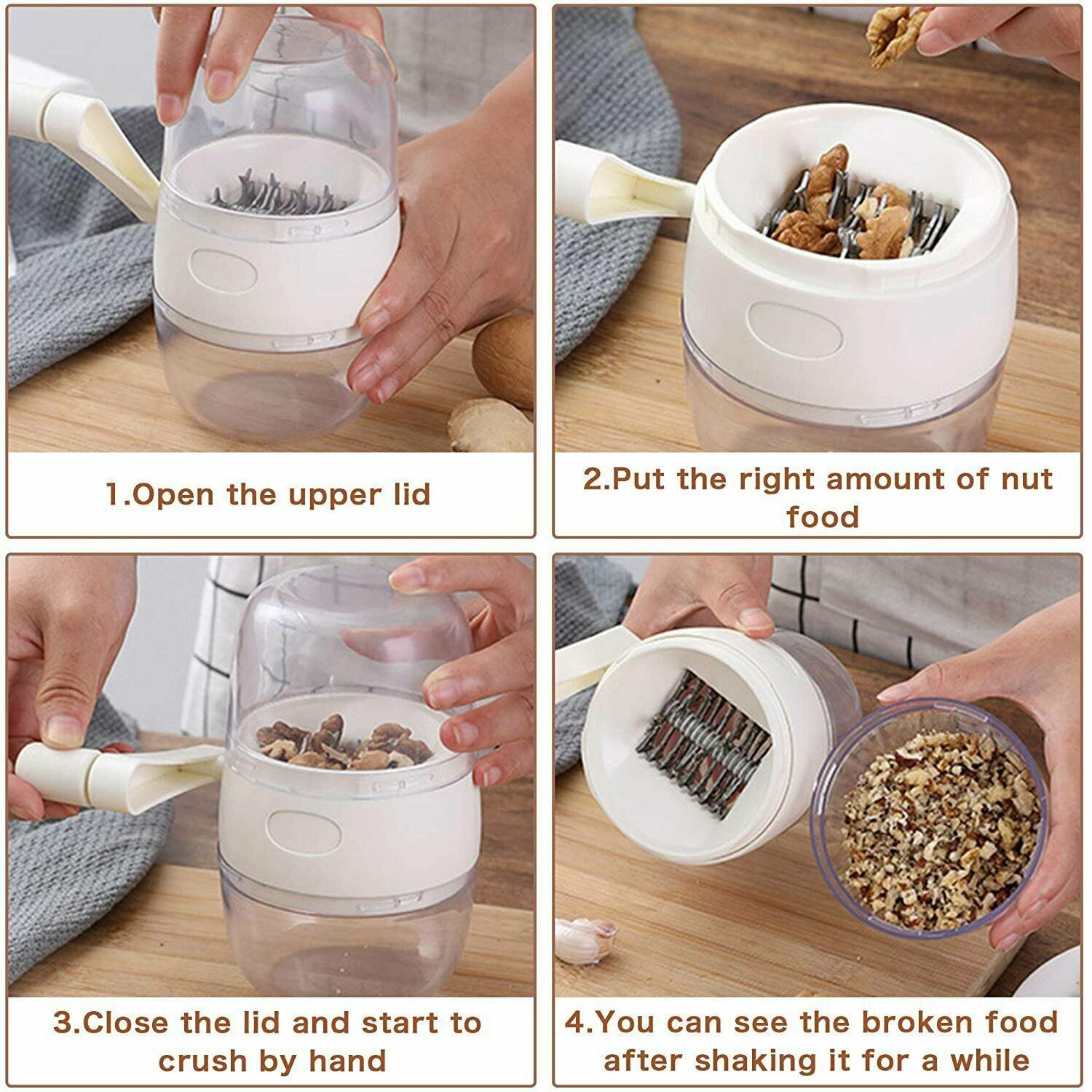 (W E J C) Ручной измельчитель орехов, совместим с пеканом; многофункциональный кухонный измельчитель MultiChopper для приготовления начинок