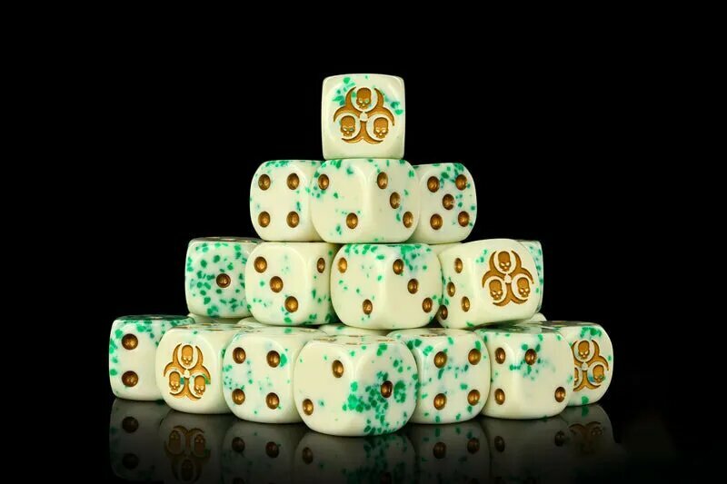Набор из 15 игровых кубиков16mm диаметром, игральная кость, Warhammer 40K Spotting dirt dice, Warhammer dice