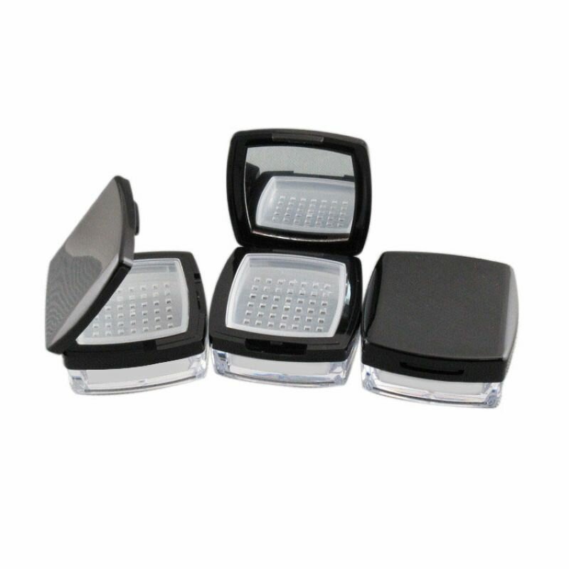 10 г Пустой Квадратной Косметической Рассыпчатой Пудры Для Просеивания Jar Контейнер Puff Box Case