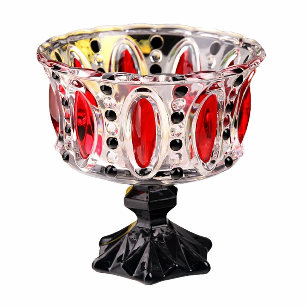 Стеклянная Чаша С высокой Ножкой Для Элегантных Витрин С Мороженым И Фруктами, Стаканчик Для мороженого