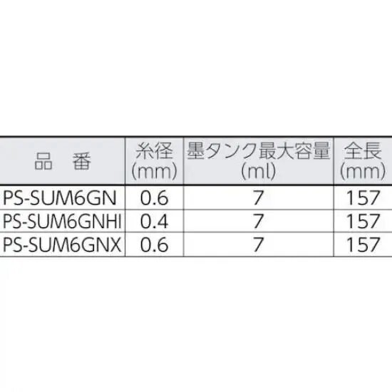 Разметочный шнур TAJIMA PS-SUM6GN черный, 15 м, для строительных и ремонтных работ — фото 1