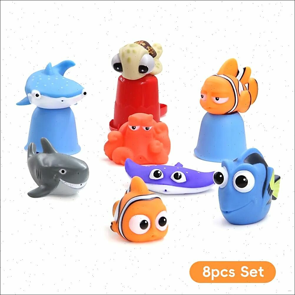 Забавные плавающие игрушки: резиновые морские животные для ванны. Безопасные и экологичные для детей.