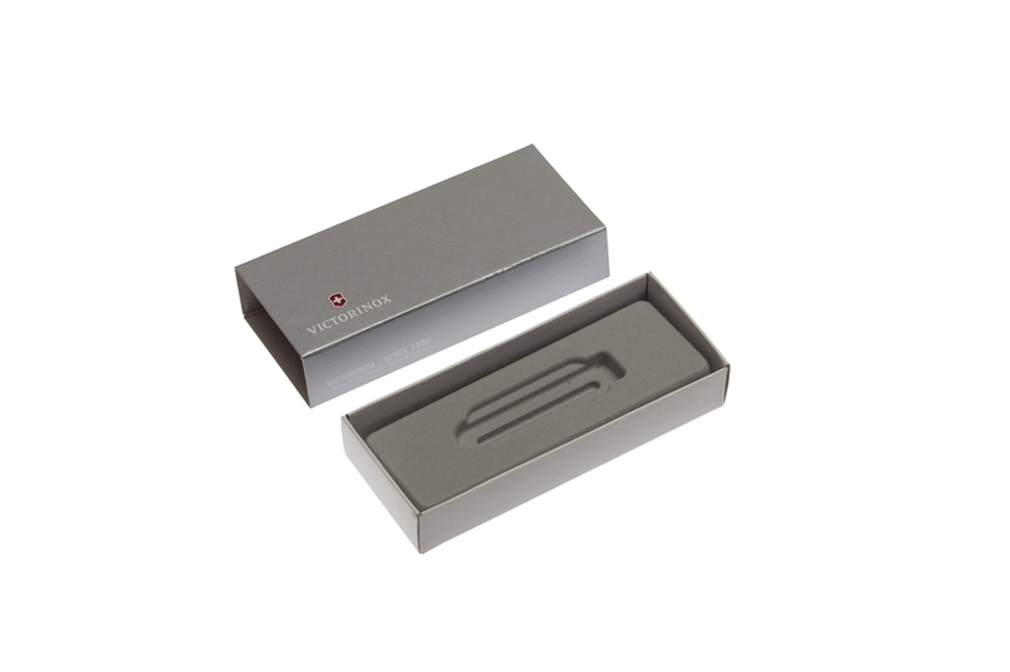 Коробка для ножей VICTORINOX 58 мм толщиной 2 и более уровней (MiniChamp), картонная, серебристая, 4.0063.07