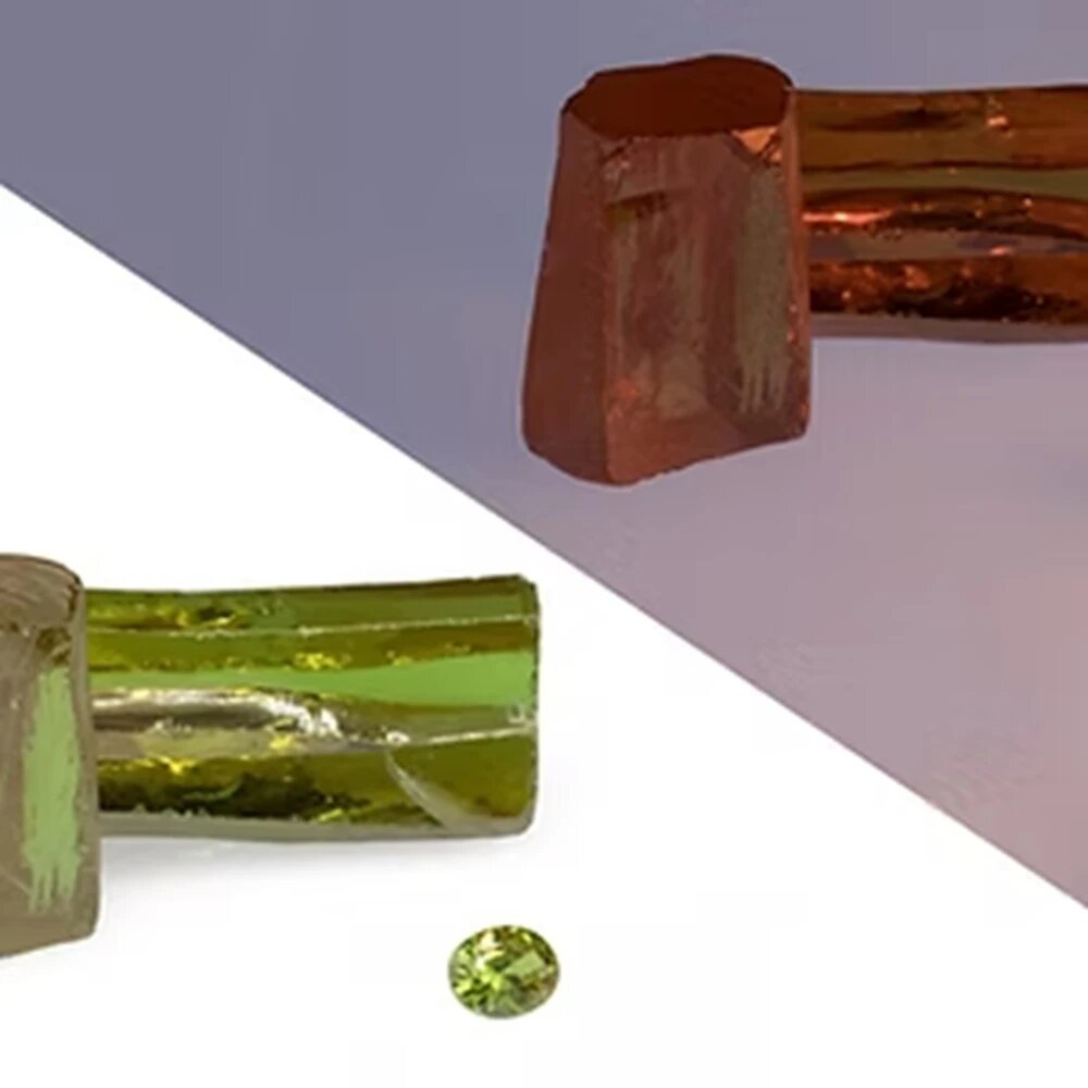 Синтетические кубические цирконы, цвет меняющийся, неочищенные Изумрудный, 0.2kg, Color change 1