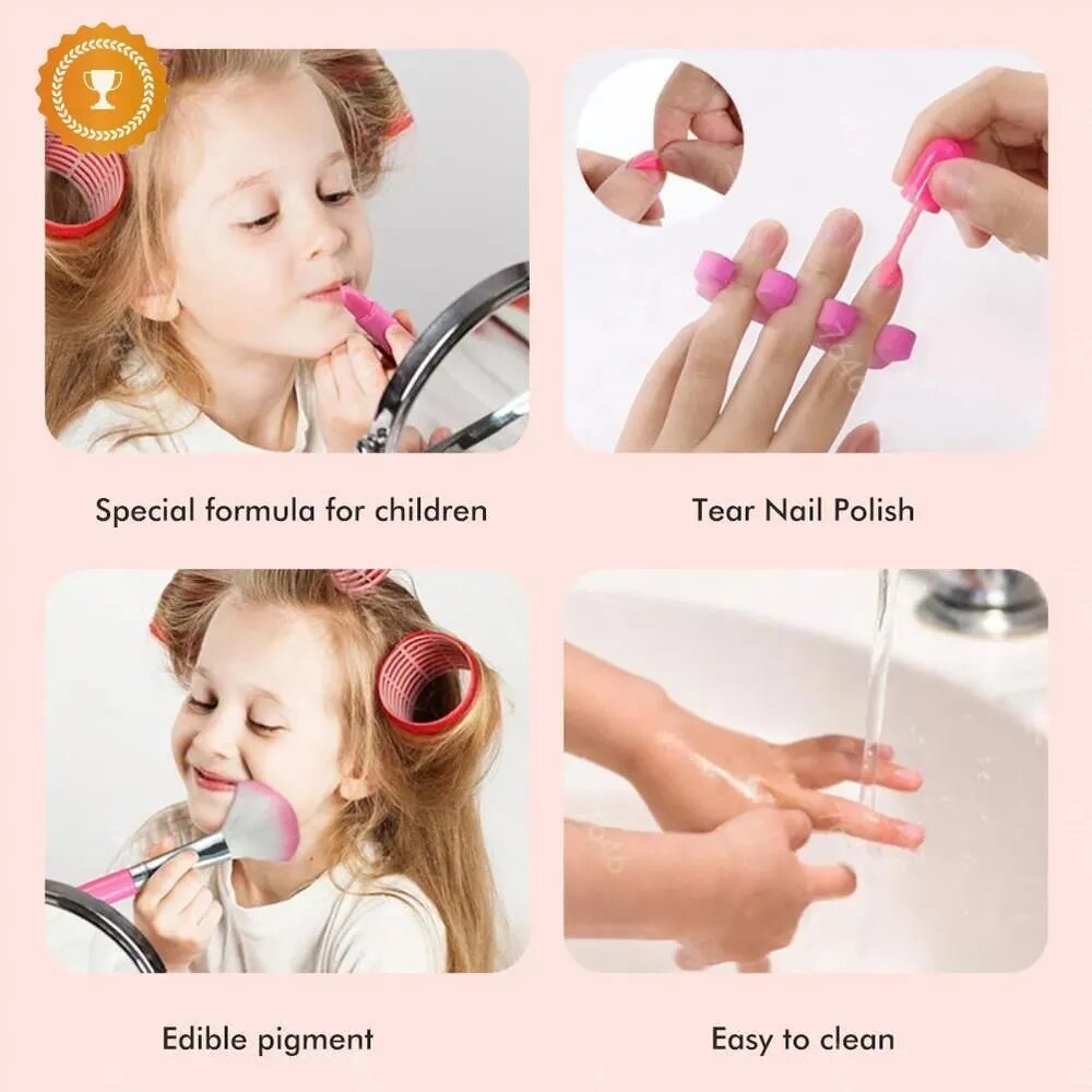 GM Макияжный набор с косметикой, удобный и безопасный, для девочек