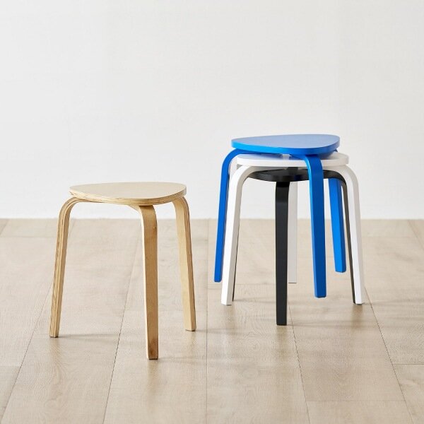 Домашний штабелируемый треугольный стул, трехногий стул, раздевалка, обеденный стул, скамейка Nordic Sule, низкий стул, японский круглый стул