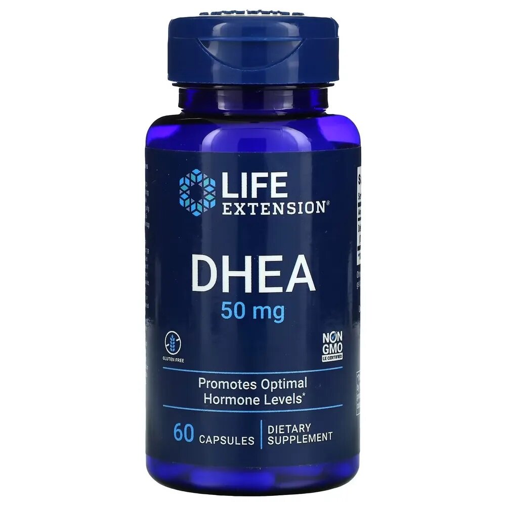 Капсулы Life Extension "DHEA", 50 мг, для укрепления иммунитета, 60 штук