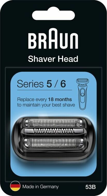 Сменный блок с сеткой и ножами 53B для электробритв Braun Series 5 и 6 (81746550), черный