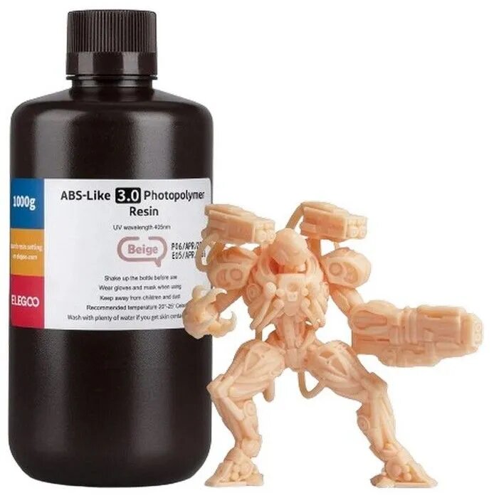Фотополимерная смола Elegoo ABS-Like Resin V3.0+, бежевая, Beige, 1 л