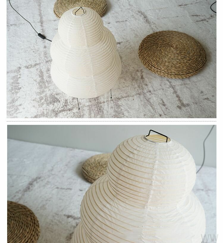 Напольный Светильник Торшер В Японском Стиле С Треногой, Бумажный Абажур, Дизайн Ваби-саби