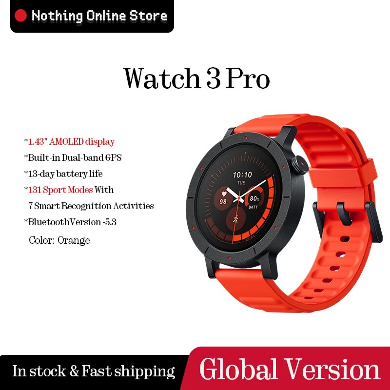 CMF Watch 3 Pro оранжевые смарт-часы 1.43" AMOLED