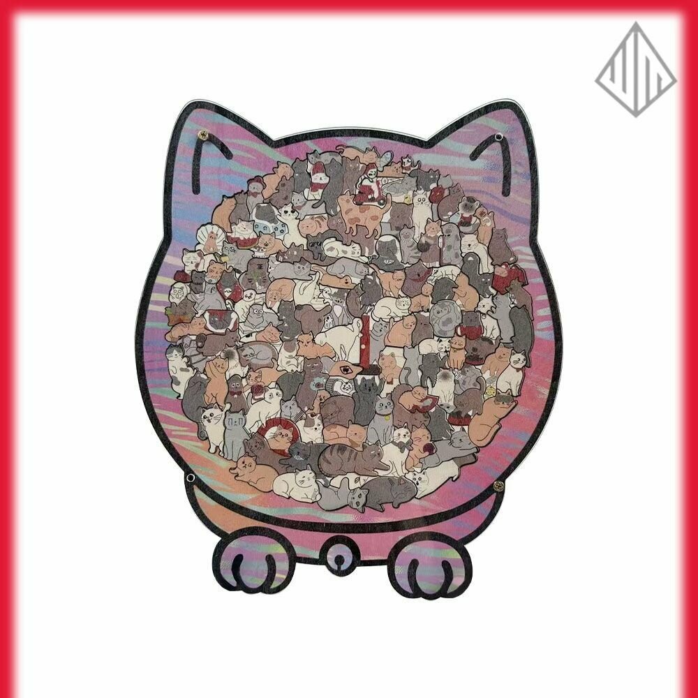 Деревянный пазл Morandi Cat из 135 деталей - Увлекательный пазл в форме животного